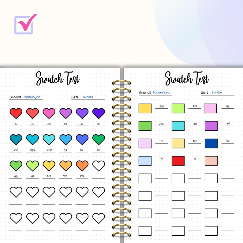 Swatch Test Markers Bullet Journal Page Marker Tracker Marker Test ...