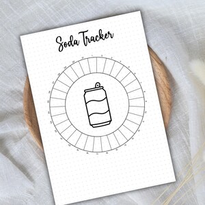 Soda Tracker Wheel Bullet Journal Printable Page Monthly Soda Log Daily ...