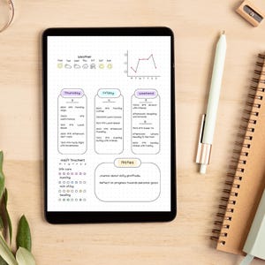 Weekly Spread Bullet Journal Page A5 Printable Digital Planner Undated ...