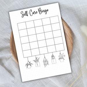 Self Care Bingo Bullet Journal A5 Printable Digital Self Care Tracker ...