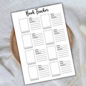Book Tracker Bullet Journal A5 Reading Log Book Review Tracker ...