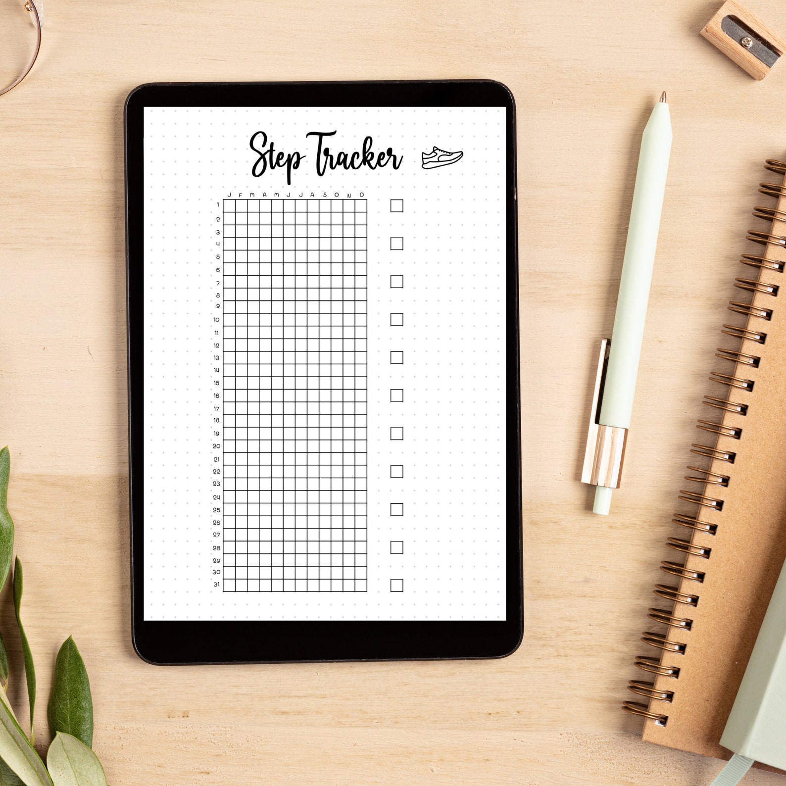 Step Tracker Bullet Journal PDF Steps Log Workout Tracker Health ...
