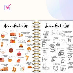 Autumn Bucket List Coloured and Uncoloured Version Fall Bucket List ...