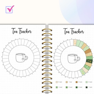 Tea Tracker Wheel Bullet Journal Printable Page Monthly Tea Log Daily ...