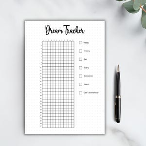 Dream Tracker Bullet Journal Yearly Dream Log Sleep Tracker Dream ...