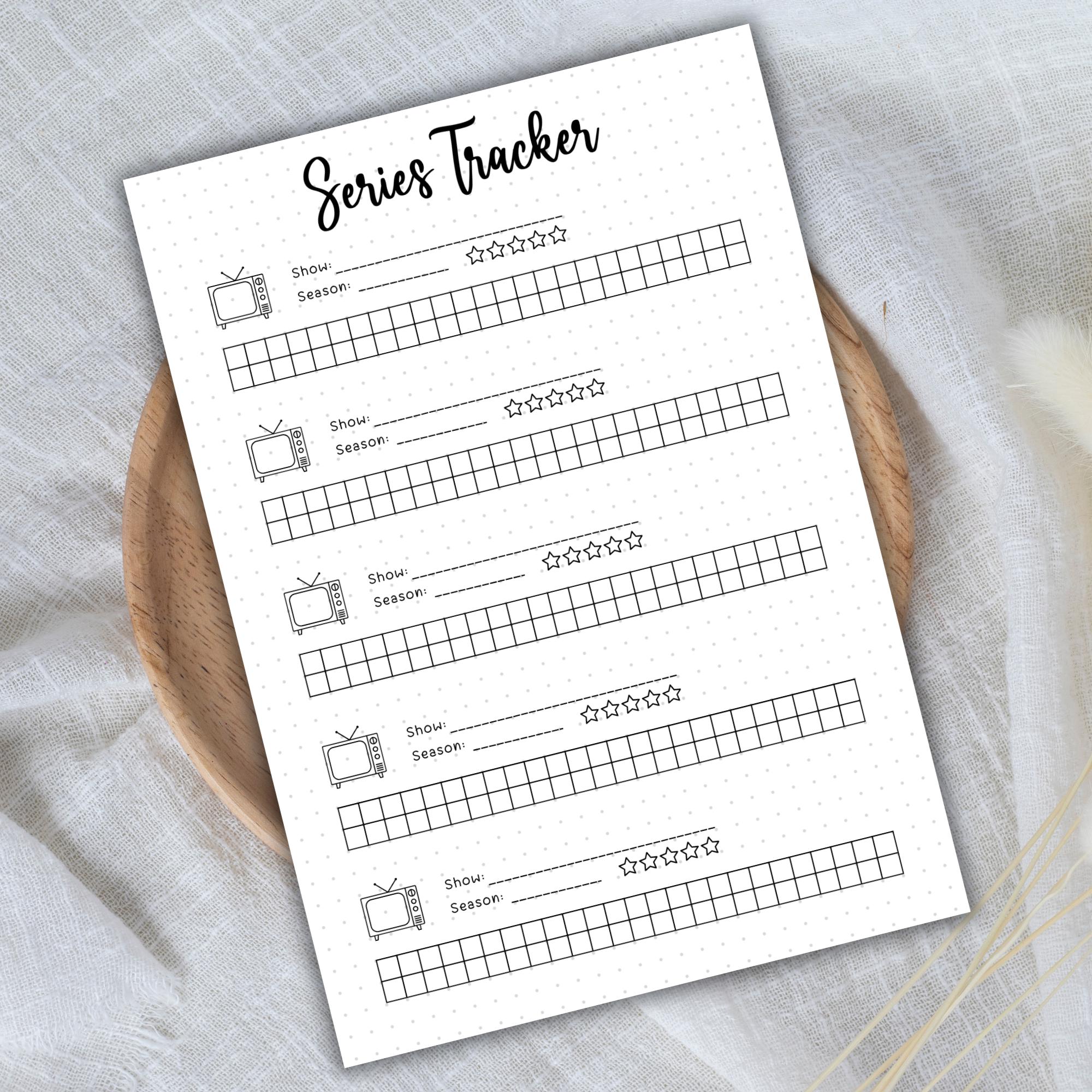 Series Tracker 2 Bullet Journal Printable Show Tracker Bujo Series Log ...