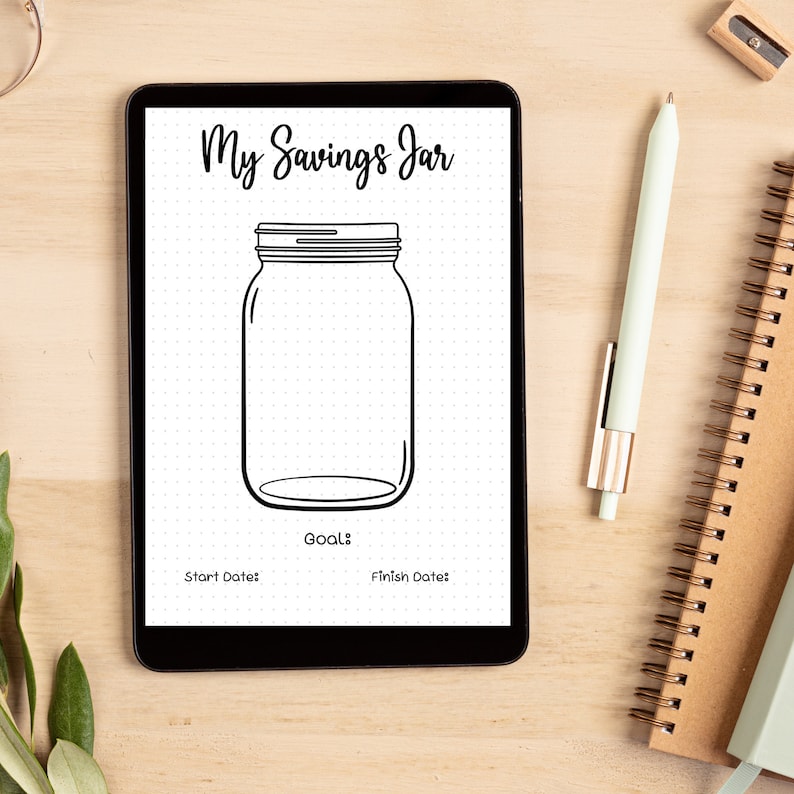 My Savings Jar Bullet Journal Page PDF Budgeting Bullet Journal Savings ...