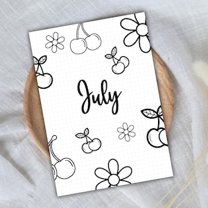 12 Month Cover Pages Bullet Journal Bundle Title Page Bullet Journal ...