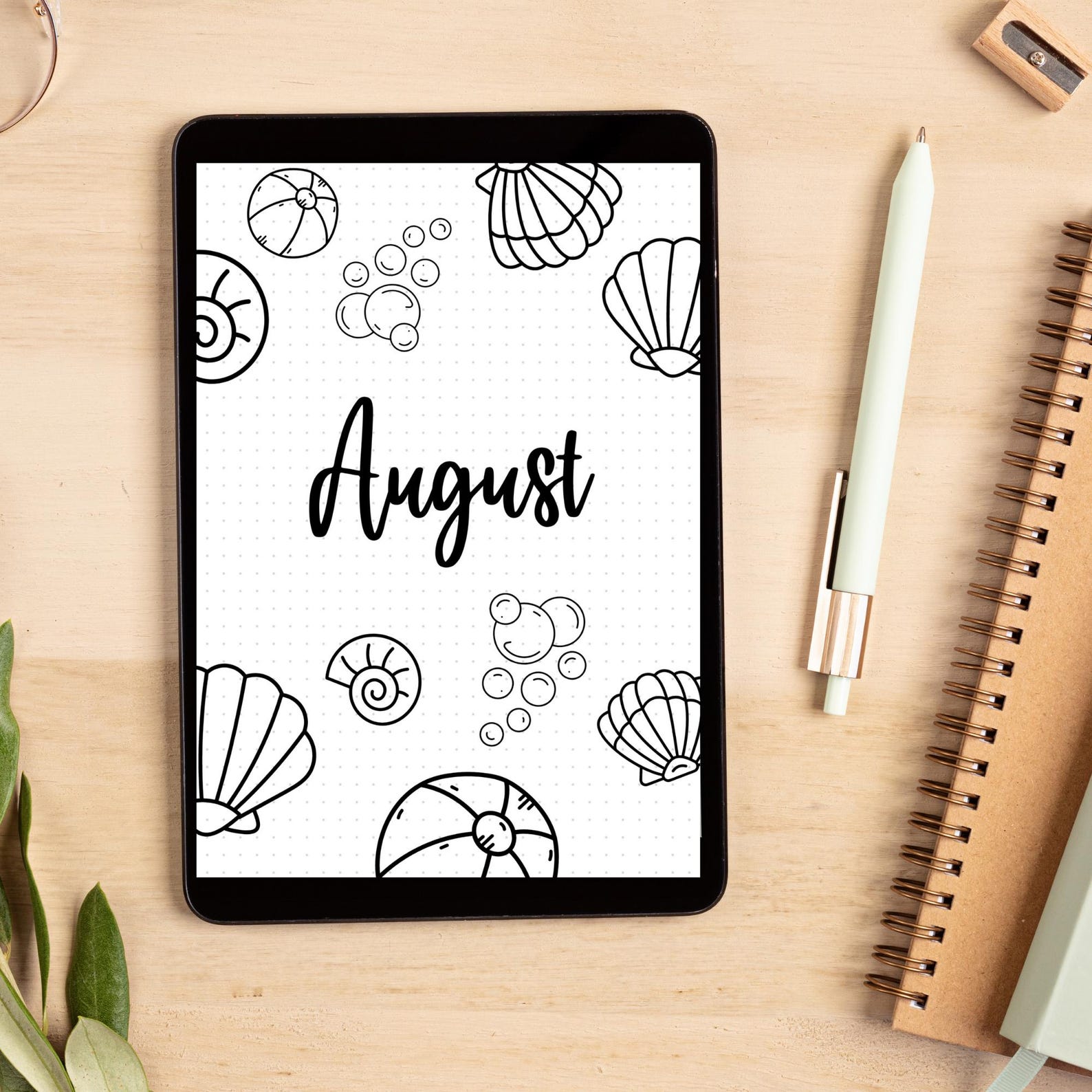 12 Month Cover Pages Bullet Journal Bundle Title Page Bullet Journal ...