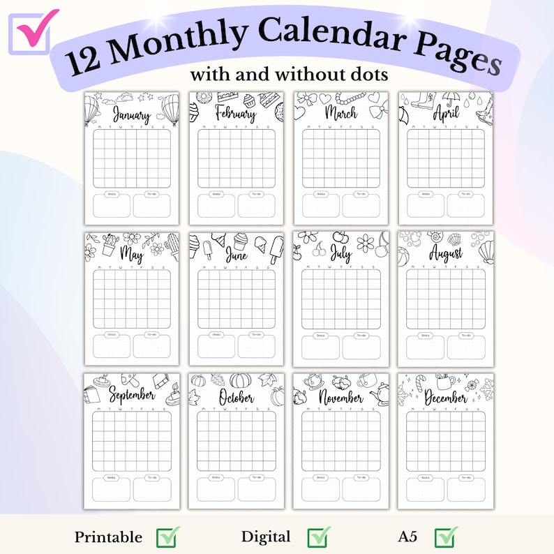 2026 Bullet Journal Bundle Bullet Journal Starter Pack Yearly Tracker ...