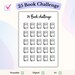 25 Book Challenge Bullet Journal Printable Reading Log Reading Tracker ...