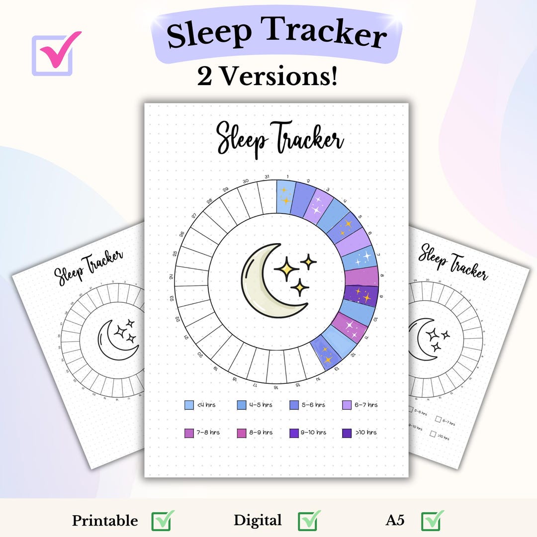 Sleep Tracker Habit Wheel Bullet Journal Wheel Tracker Bullet Journal ...