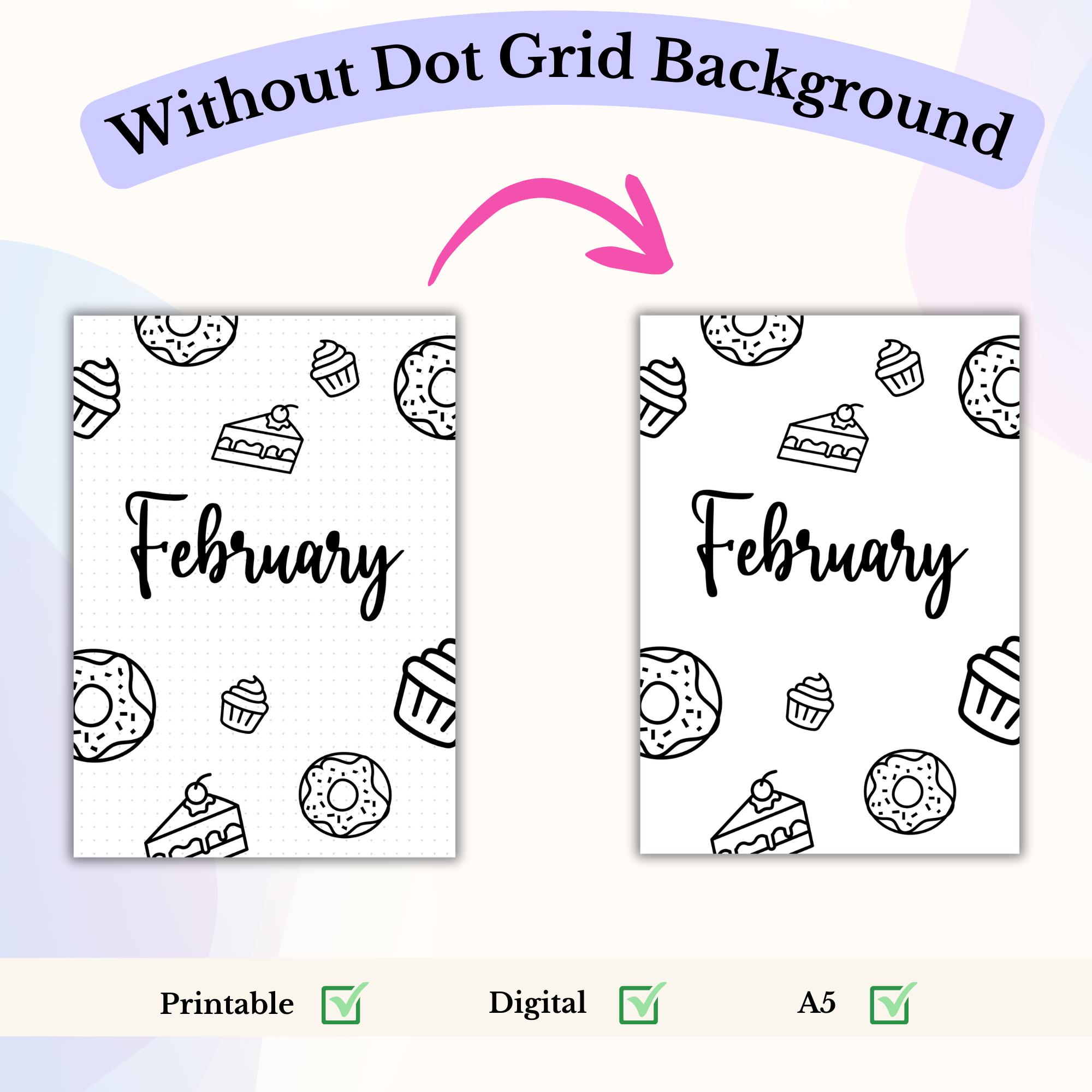 12 Month Cover Pages Bullet Journal Bundle Title Page Bullet Journal ...