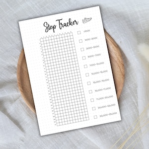 Step Tracker Bullet Journal PDF Steps Log Workout Tracker Health ...