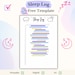 Sleep Log Bullet Journal PDF Printable Sleep Tracker Sleep Log Template ...