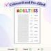 Adulting Tracker Bullet Journal Page Adultris Adult Task Habit Tracker ...