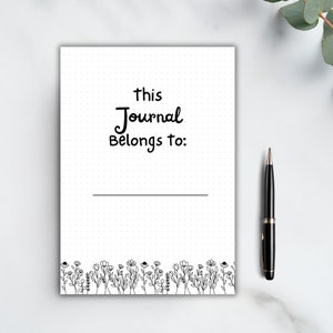 This Journal Belongs to PDF A5 Wildflower Theme, Cover Page Journal ...