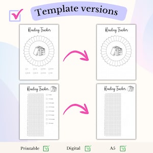 Reading Bullet Journal Bundle Book Tracker Bundle Printable Book Bujo ...