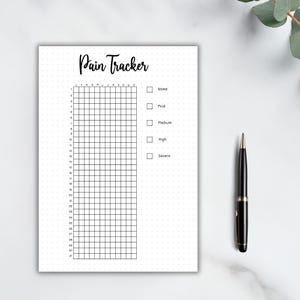 Pain Tracker Bullet Journal Printable Pain Log Health Tracker Welness ...