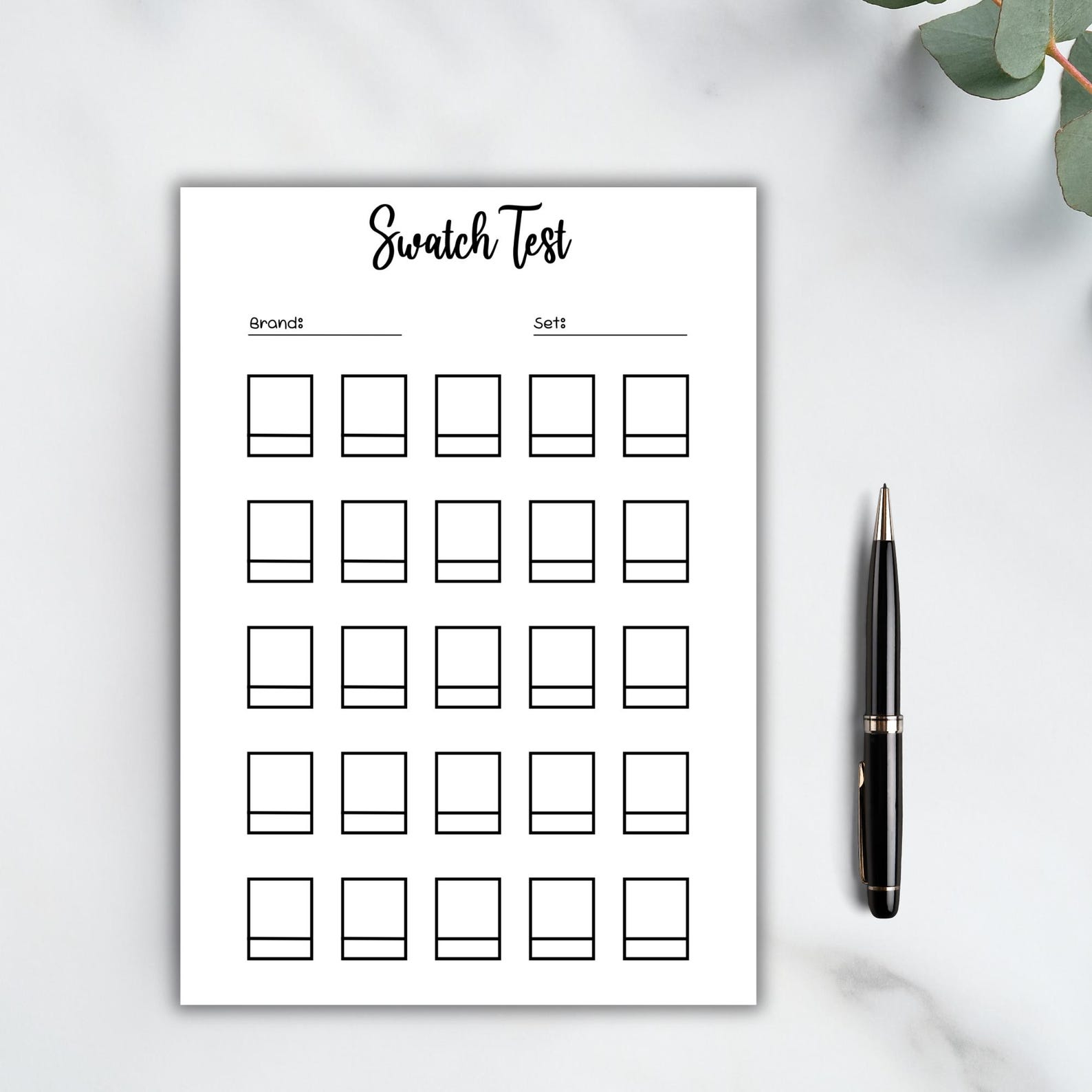 Swatch Test Markers Bullet Journal Page Marker Tracker Marker Test ...