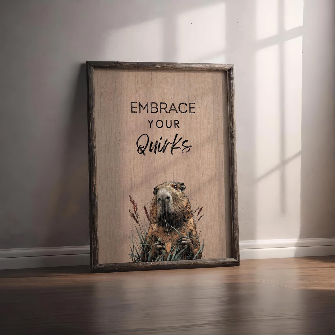 Capybara Print Quotes Wall Art, Retro Digital Download, Printable Home ...