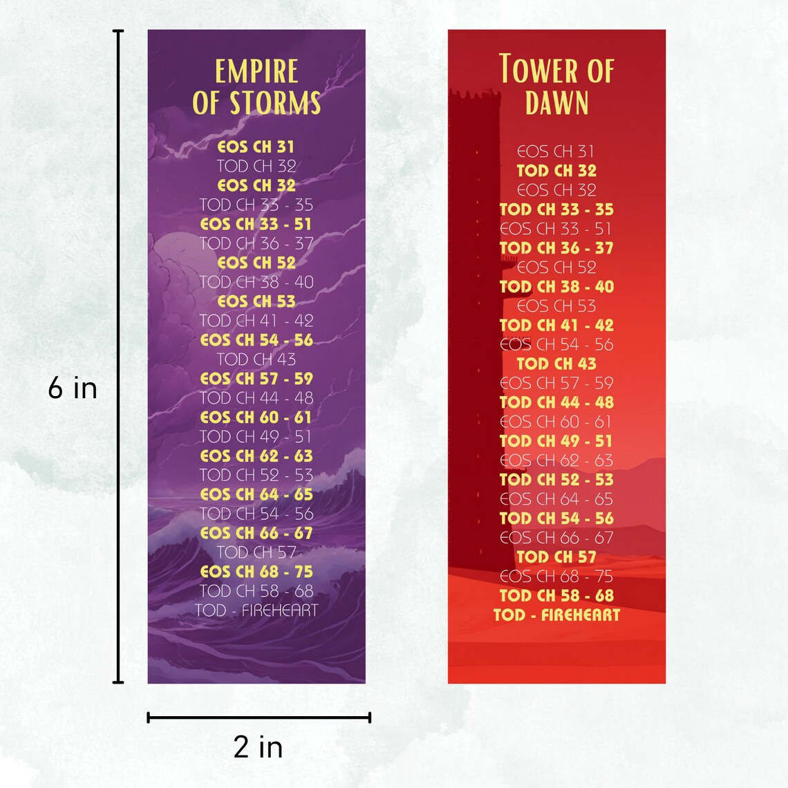 Throne of Glass - Set of 2 Tandem Read Bookmarks for Enhancing Your ...
