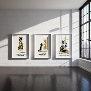 Funny Cat Gym Posters: Motivational Wall Art Set (digital Download, Set ...