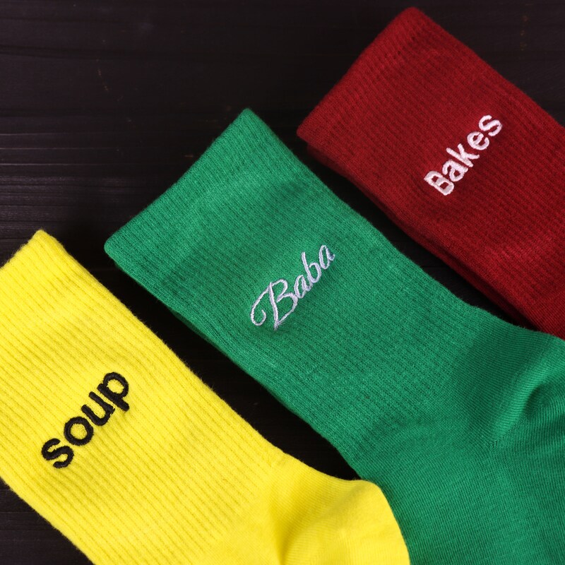 Embroidered Socks - Etsy