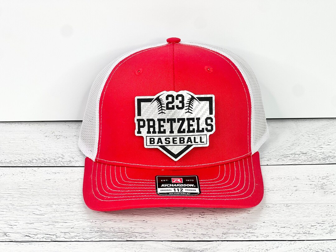 Personalized Baseball Team Hat Vegan Leather Patch Cap With Player's ...