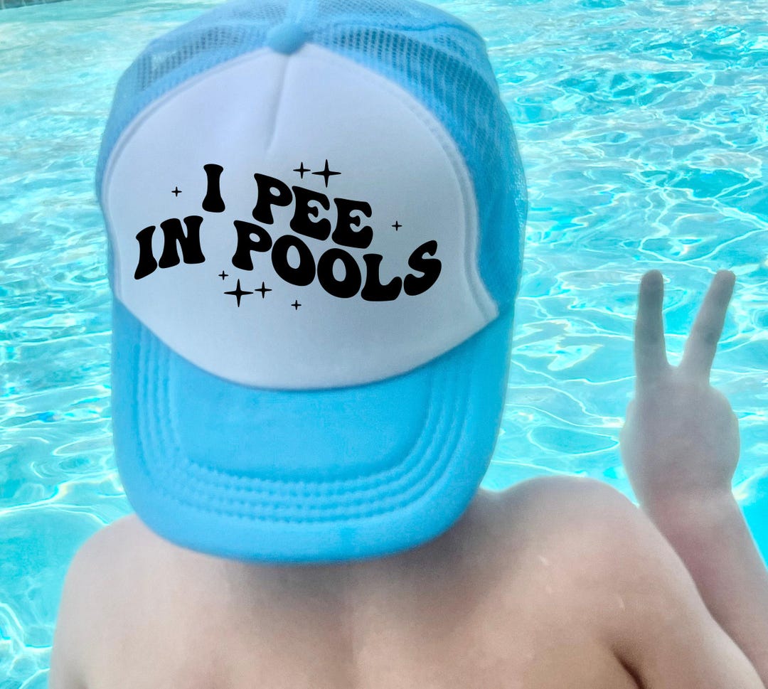 I Pee in Pools Trucker Hat Summer Hat Funny Pool Hat for Women and Kids ...