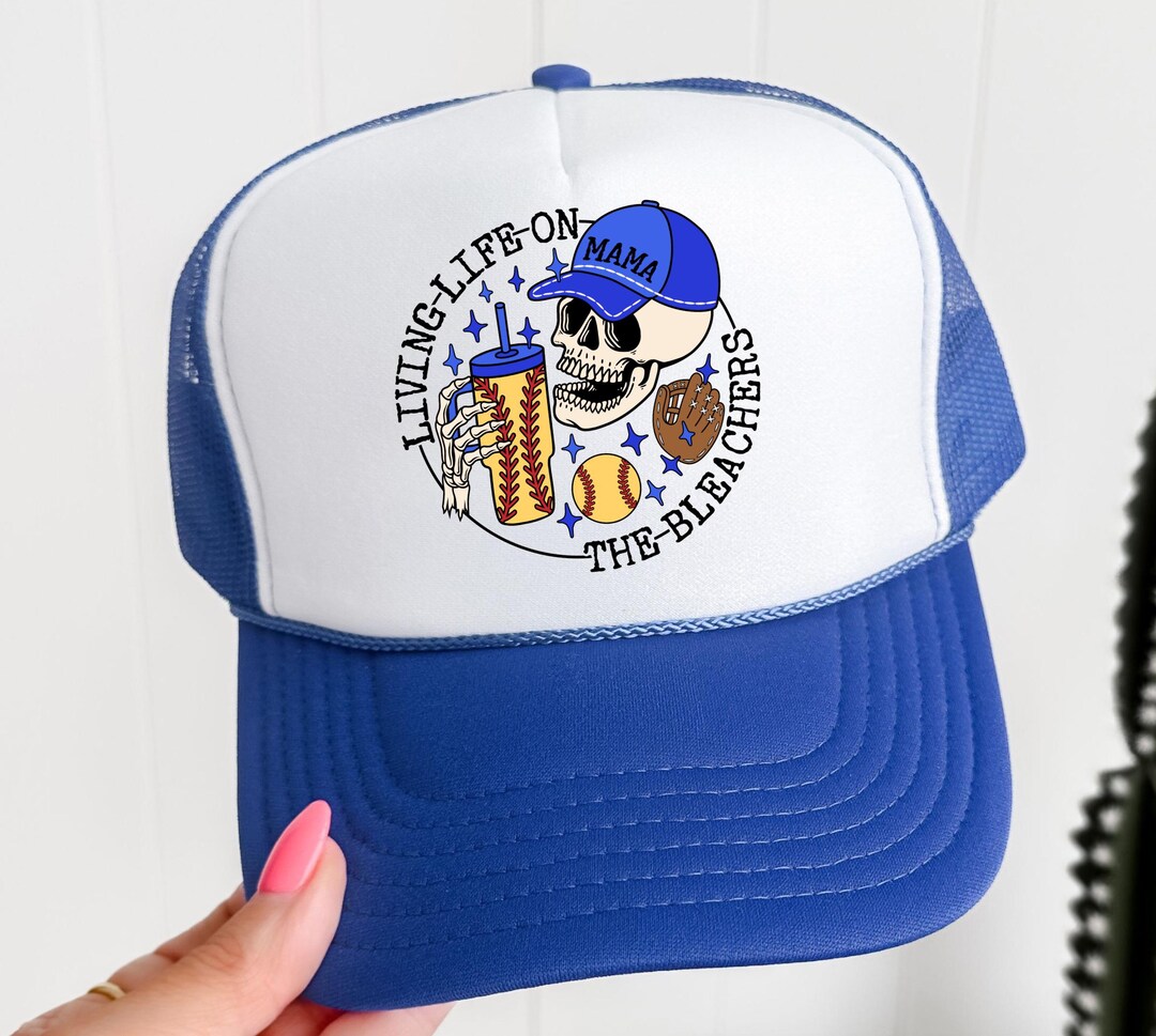 Softball Mom Hat, Foam Trucker, Living Life on the Bleachers Softball Hat, Softball Hats for Mom ...