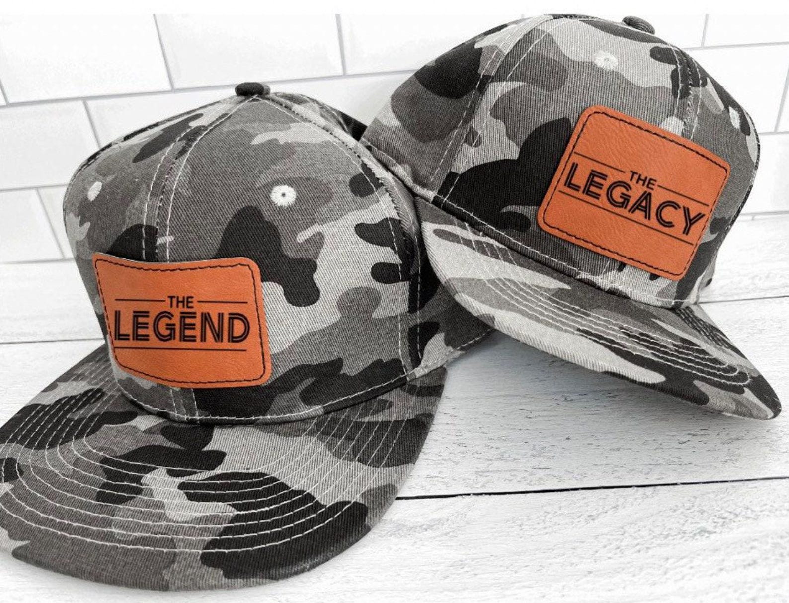 Daddy and Me Hats, the Legend the Legacy, Matching Father Son Hats, Dad ...