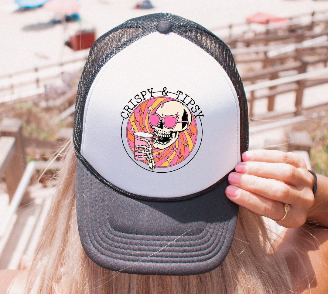 Crispy Tipsy Day Drinking Hat Beach Vibes Summer Accessory - Etsy