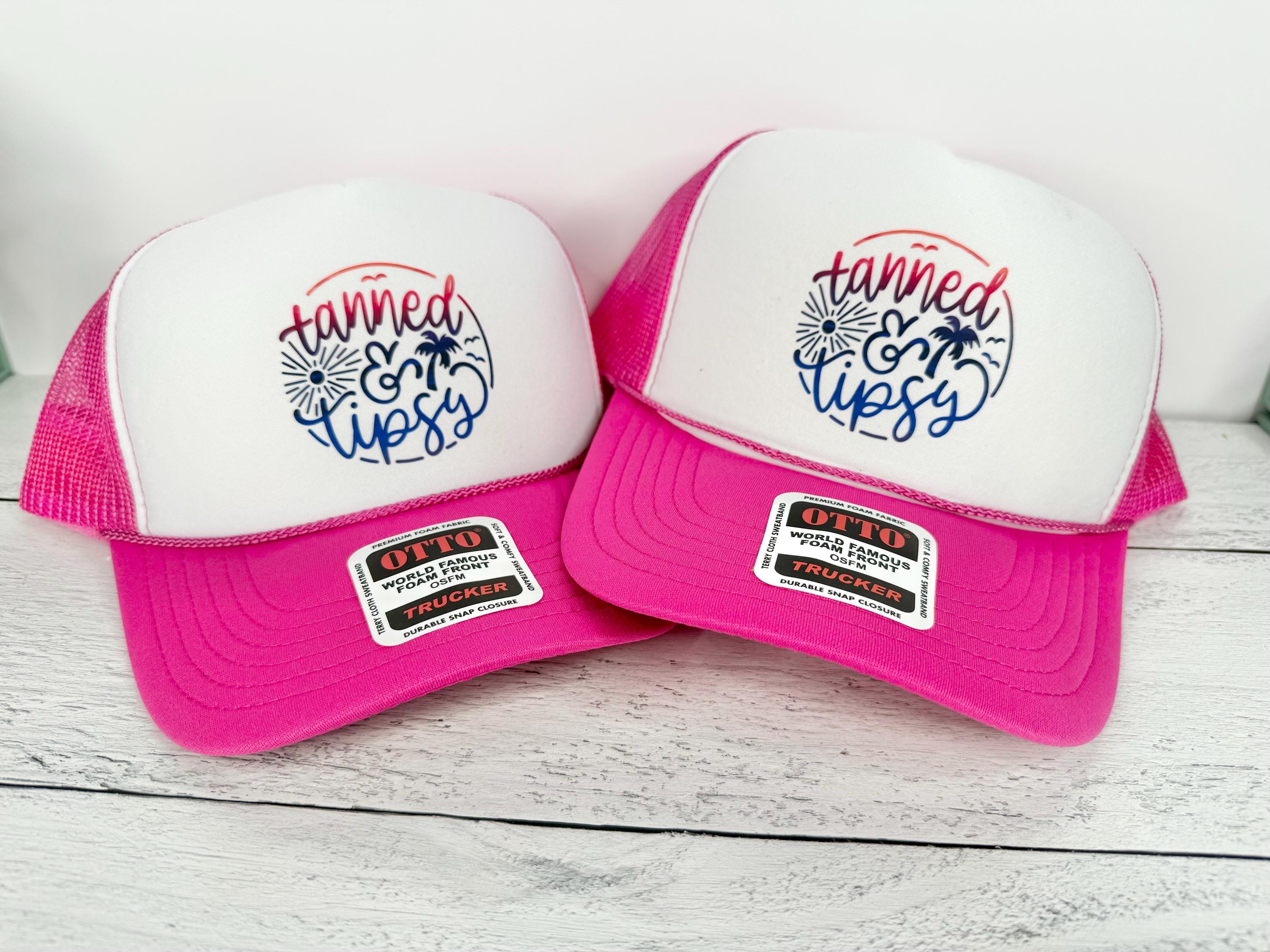 Tanned and Tipsy Trucker Hat, Womens Trucker Hat, Lake Hat, River Hat ...