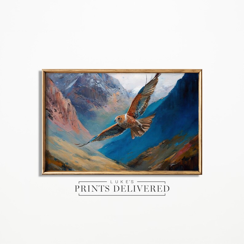 Kestrel Art Print - Bird of Prey Painting - Majestic Wildlife Artwork ...