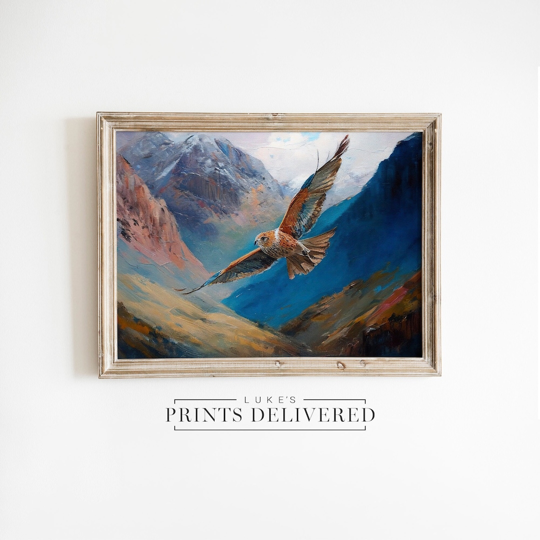 Kestrel Art Print - Bird of Prey Painting - Majestic Wildlife Artwork ...