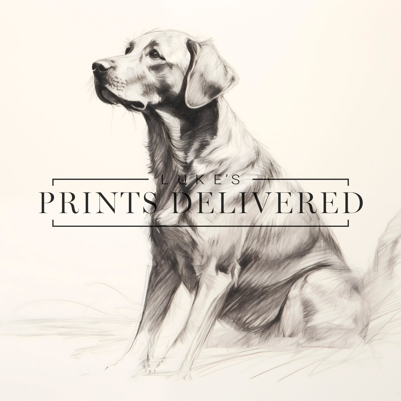 Silver Labrador Sketch Portrait Art Print - Fine Art, Semi-glossy ...