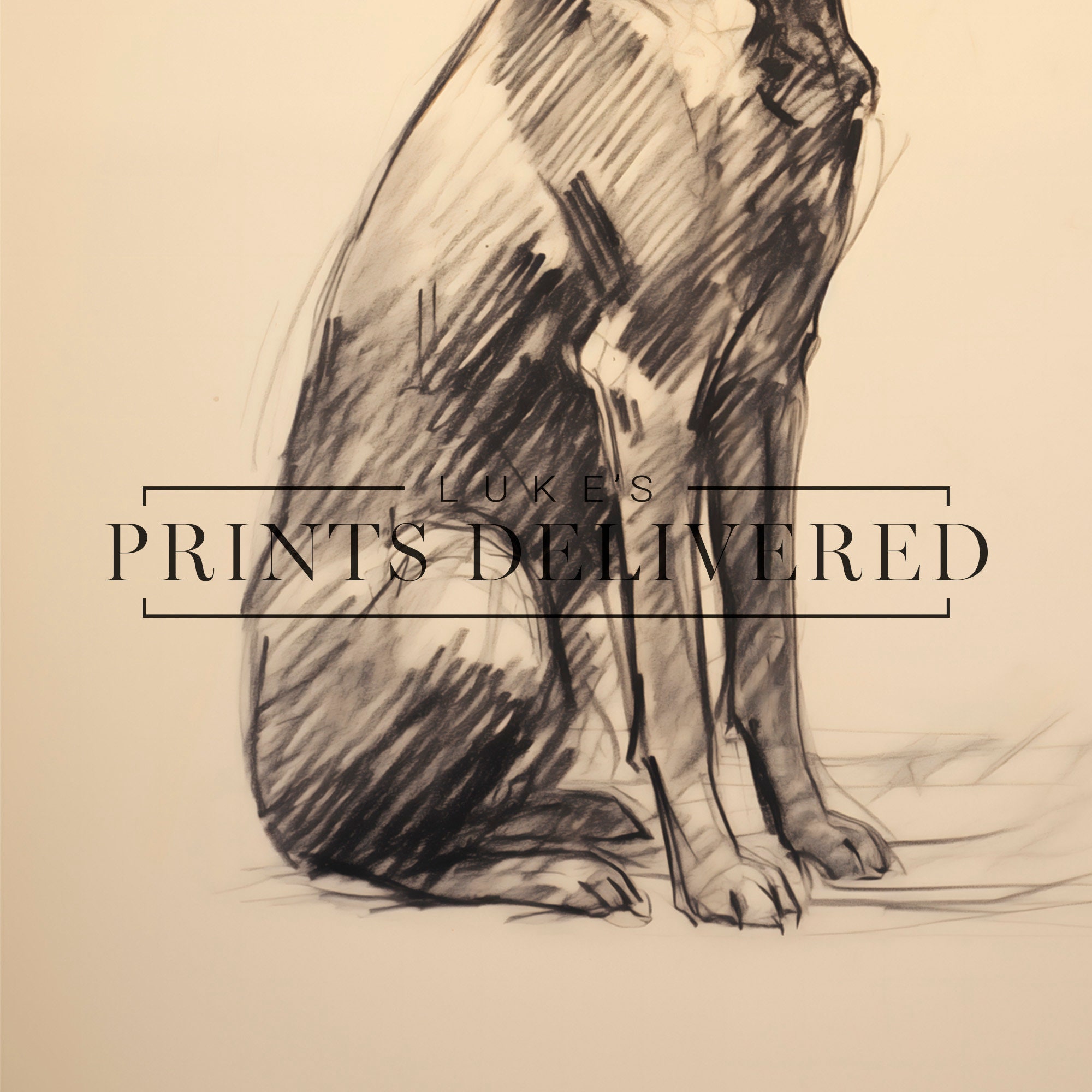 Vintage Labrador Drawing Art Print - Dog Portrait Artwork - Pet Sketch ...
