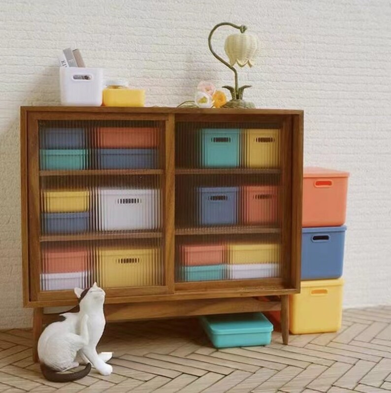 6pcs/set 1:6 Scale Dollhouse Miniature Mini Simulation Storage Box With ...