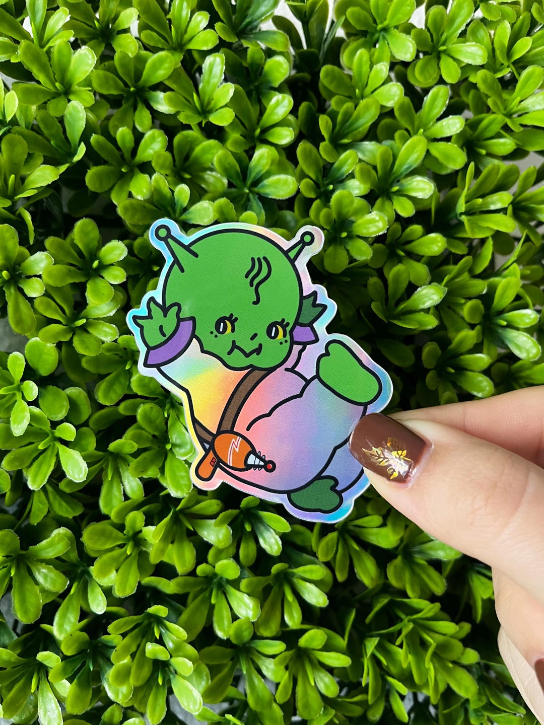 Alien Space Cadet Holographic Sticker - Etsy
