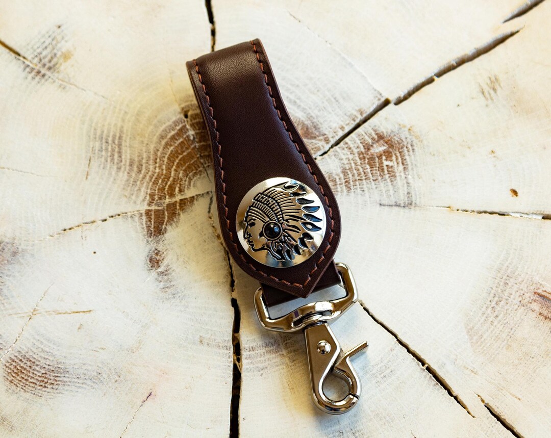 Leather Belt Key Holder | Leather Keychain Belt Clip | Brown Leather ...