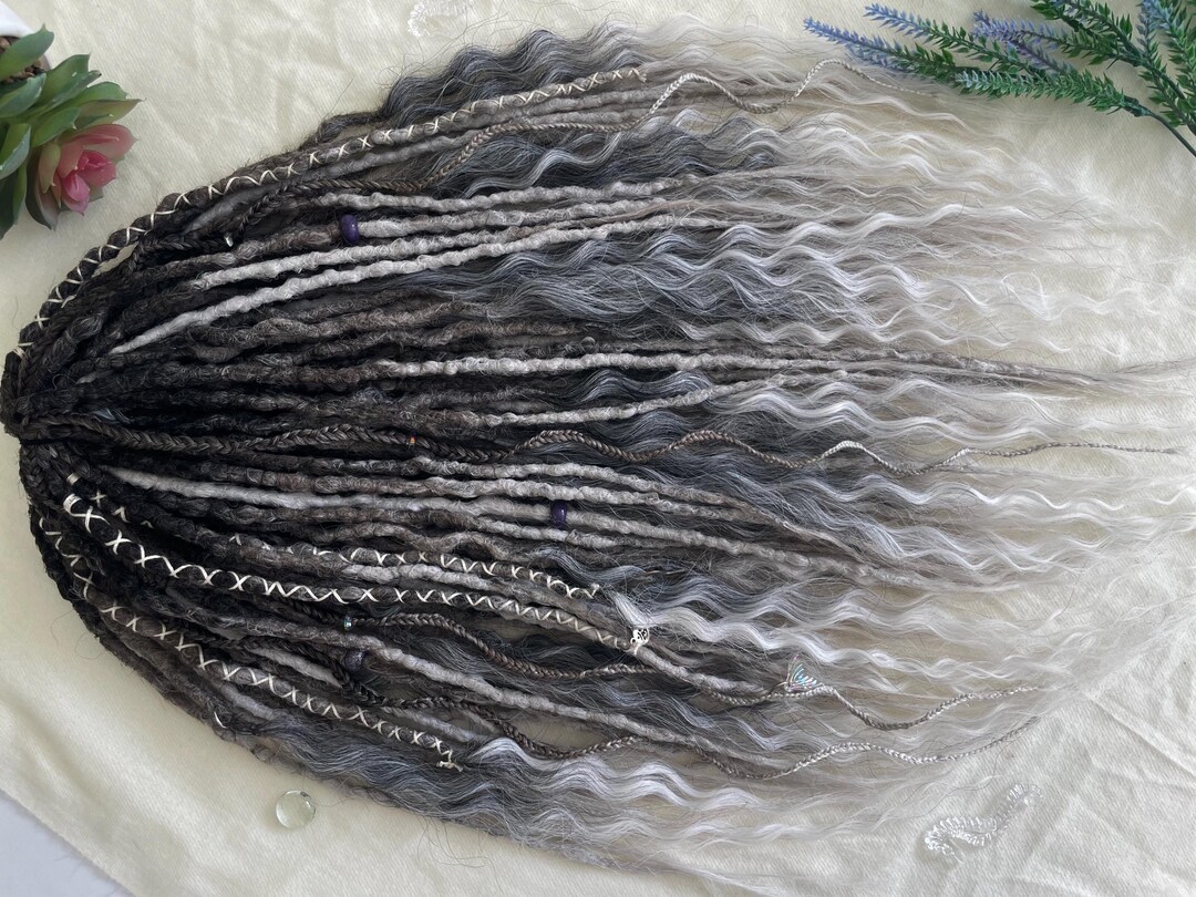 Synthetic Brushable Dreads Hooked Dreadlocks DE Double End With ...