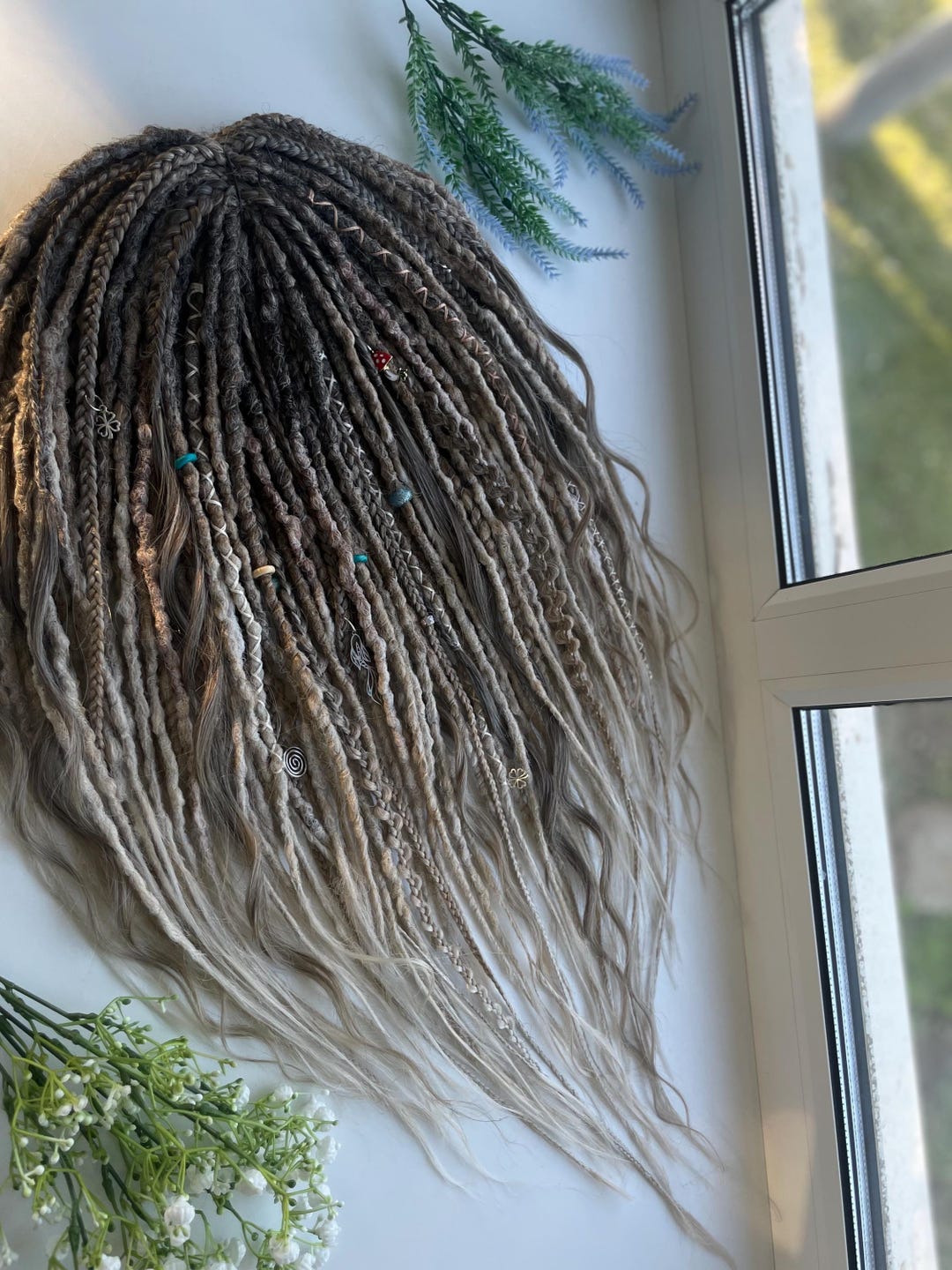 Synthetic Hooked Dreads With Curls Dreadlocks DE Double End With ...
