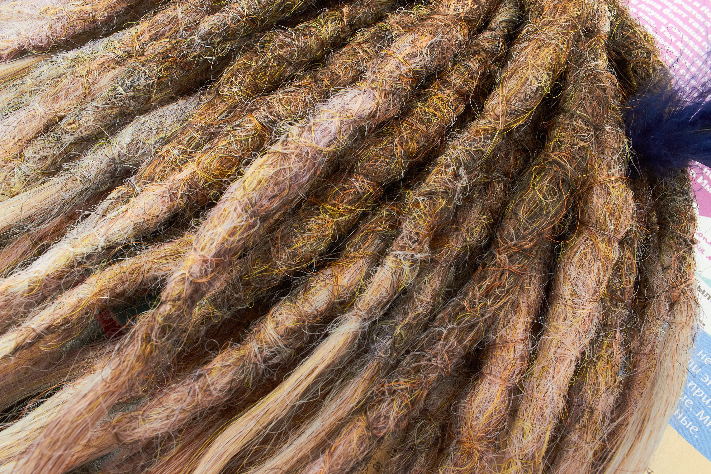 Synthetic Dreadlocks, Curly Wavy Dreads, Ombre Beige to Blonde, De or ...