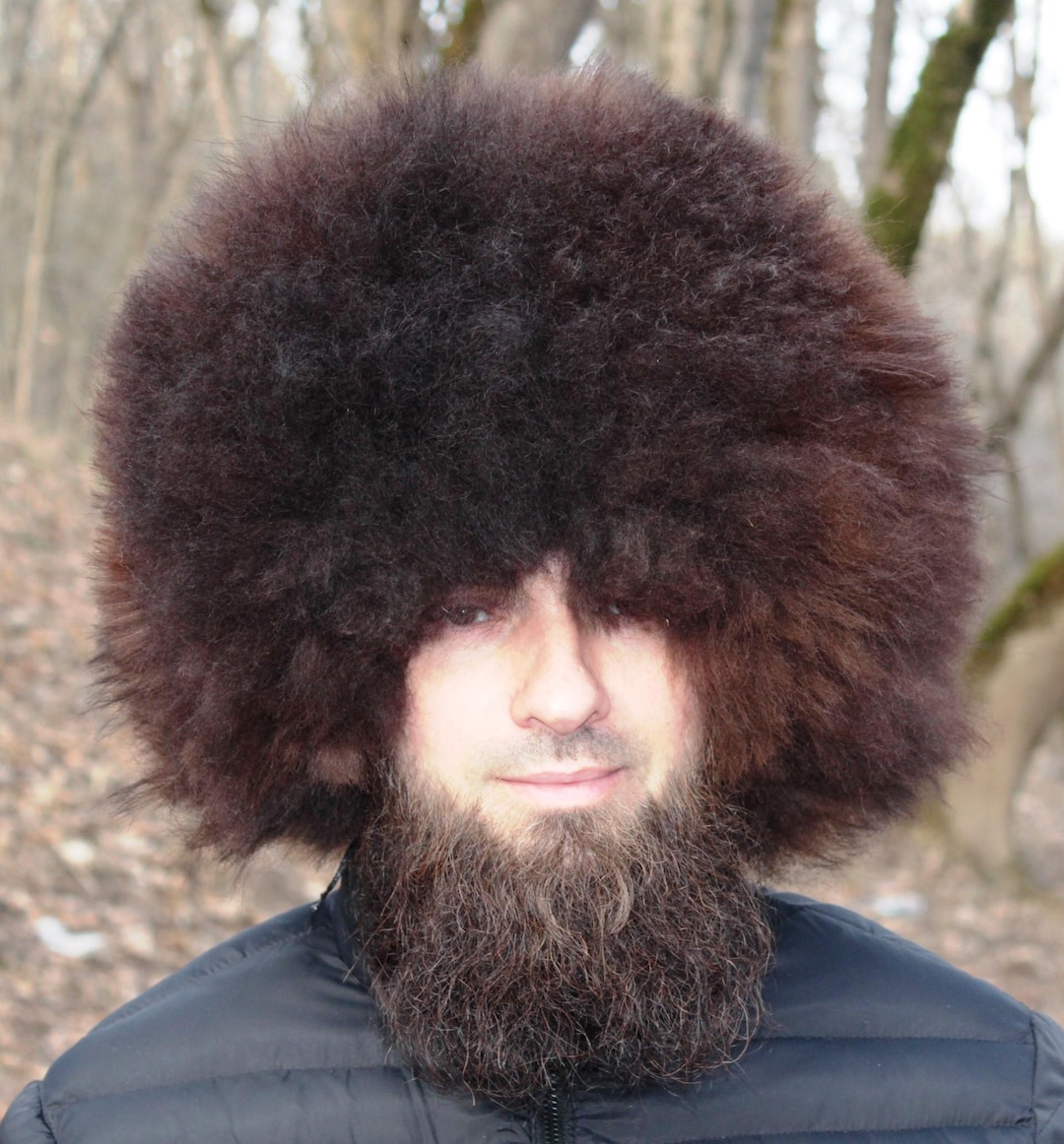 Khabib Nurmagomedov Papakha Hat Natural Sheepskin - Etsy Australia