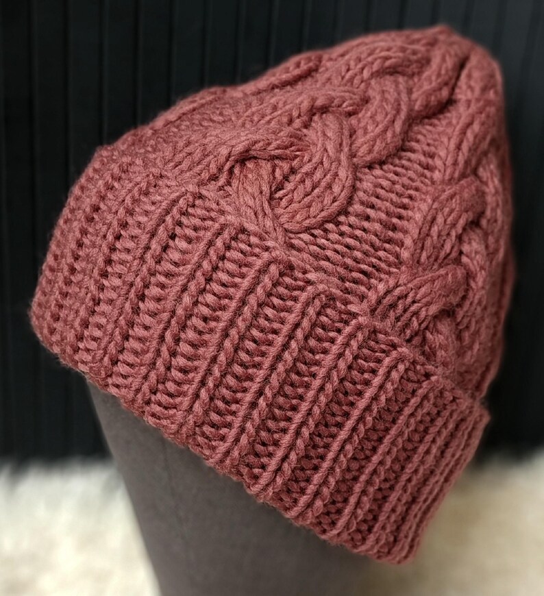 Merino Wool Beanie Terracotta Hat Knitted Beanies Slouchy Womens Hat ...