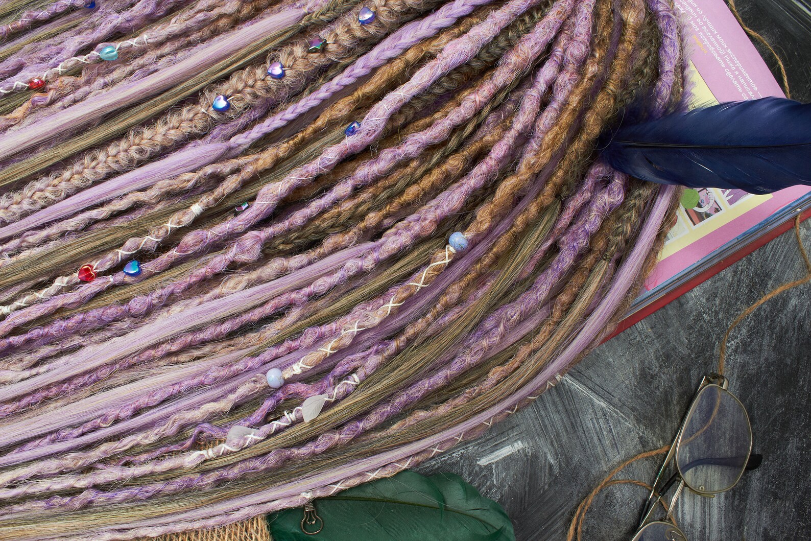 Synthetic Dreadlocks, Textured Dreads and Braids With Loose Ends, Ombre ...