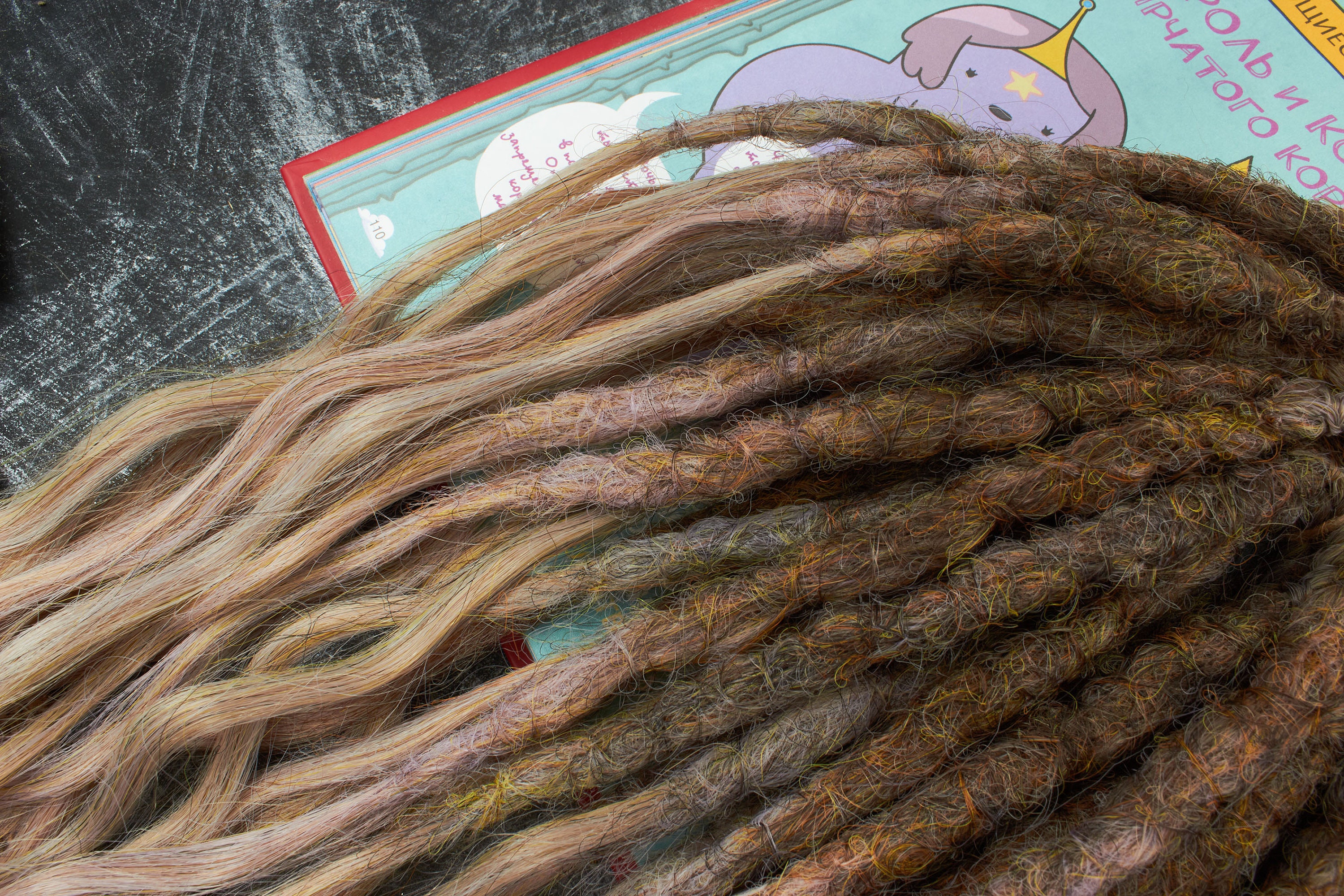 Synthetic Dreadlocks, Curly Wavy Dreads, Ombre Beige to Blonde, De or ...