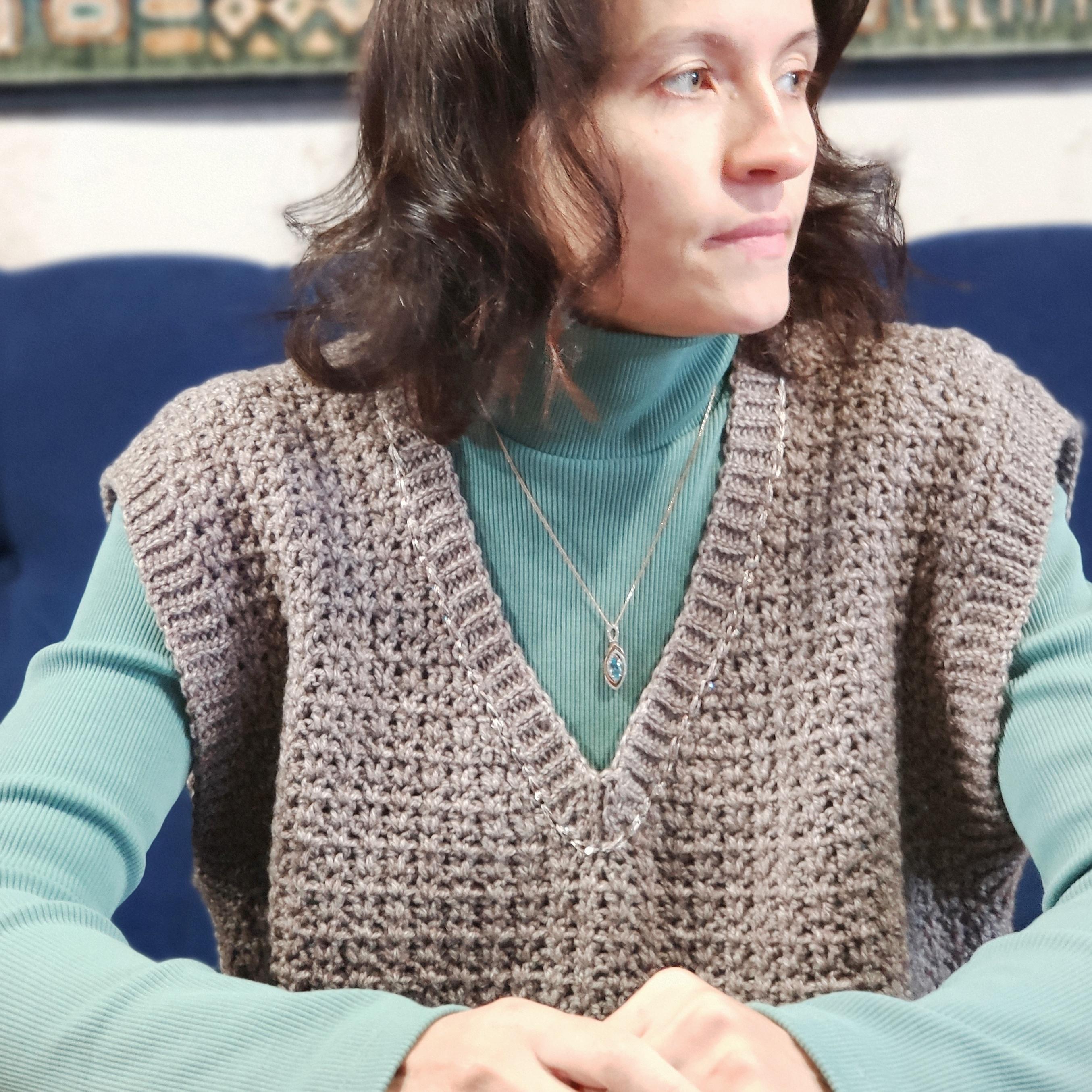 Crochet Vest Pattern, Wool Crochet Vest Women - Etsy