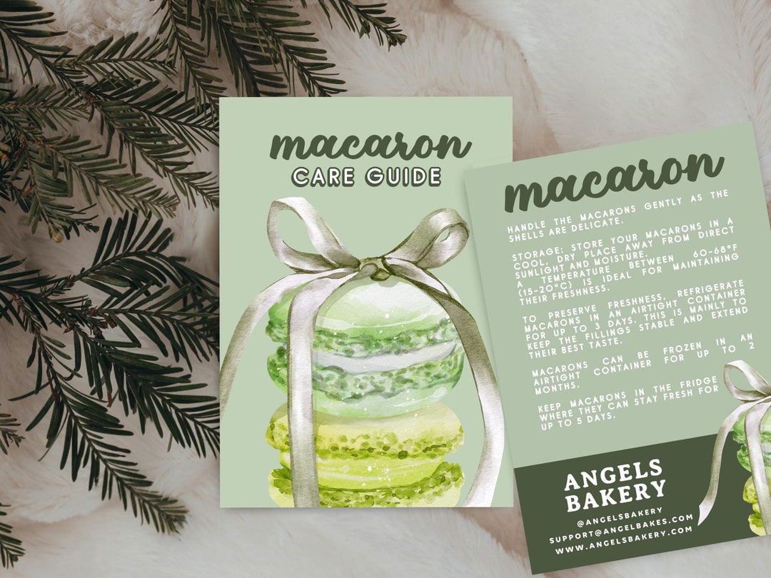 Elegant Macaron Care Card Template | Small Business Owner Gift | 5 X 7 ...